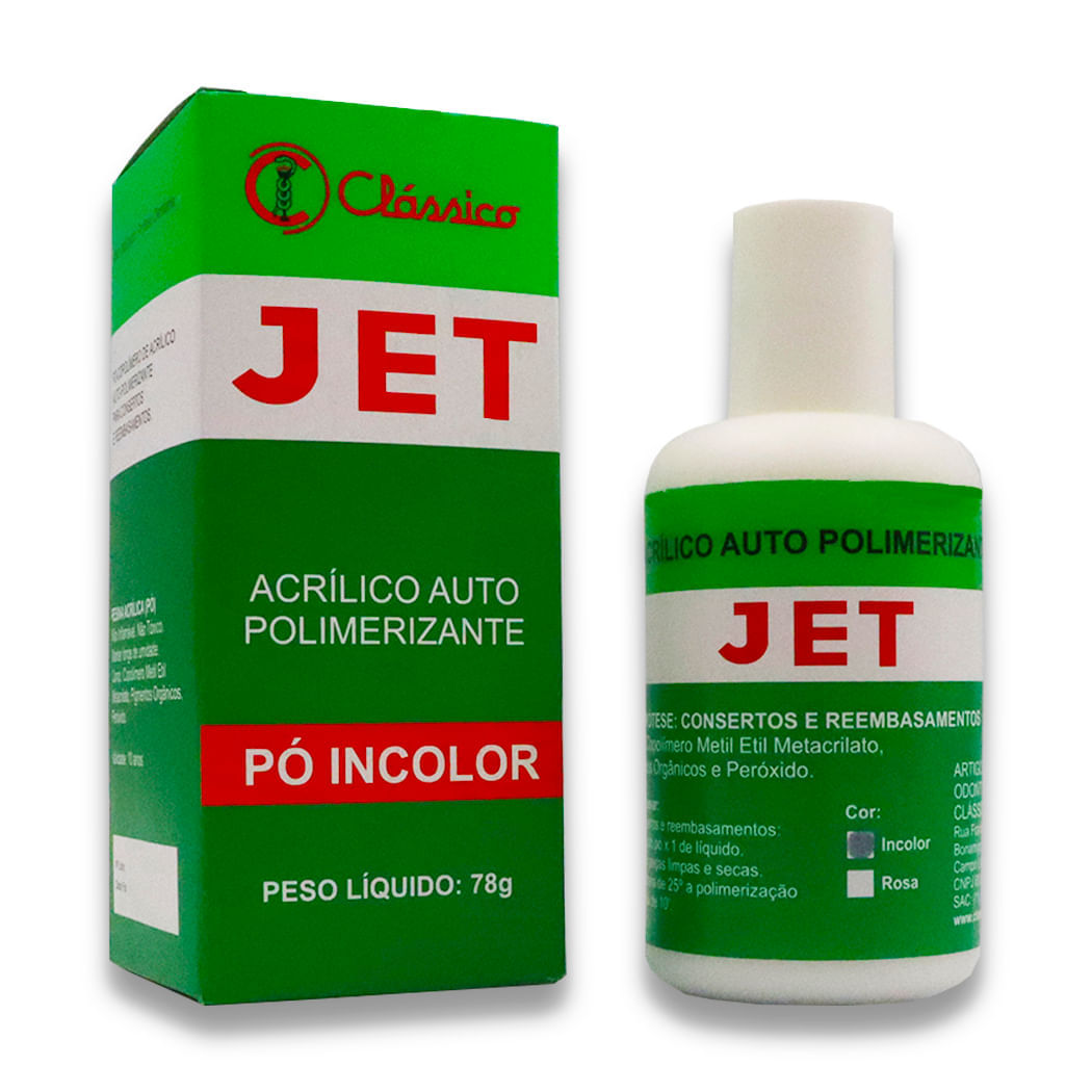 Jet Pó Autopolimerizável Incolor - Clássico